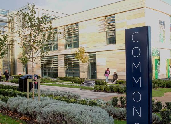 The Commons building and sign on Newton Park Campus2